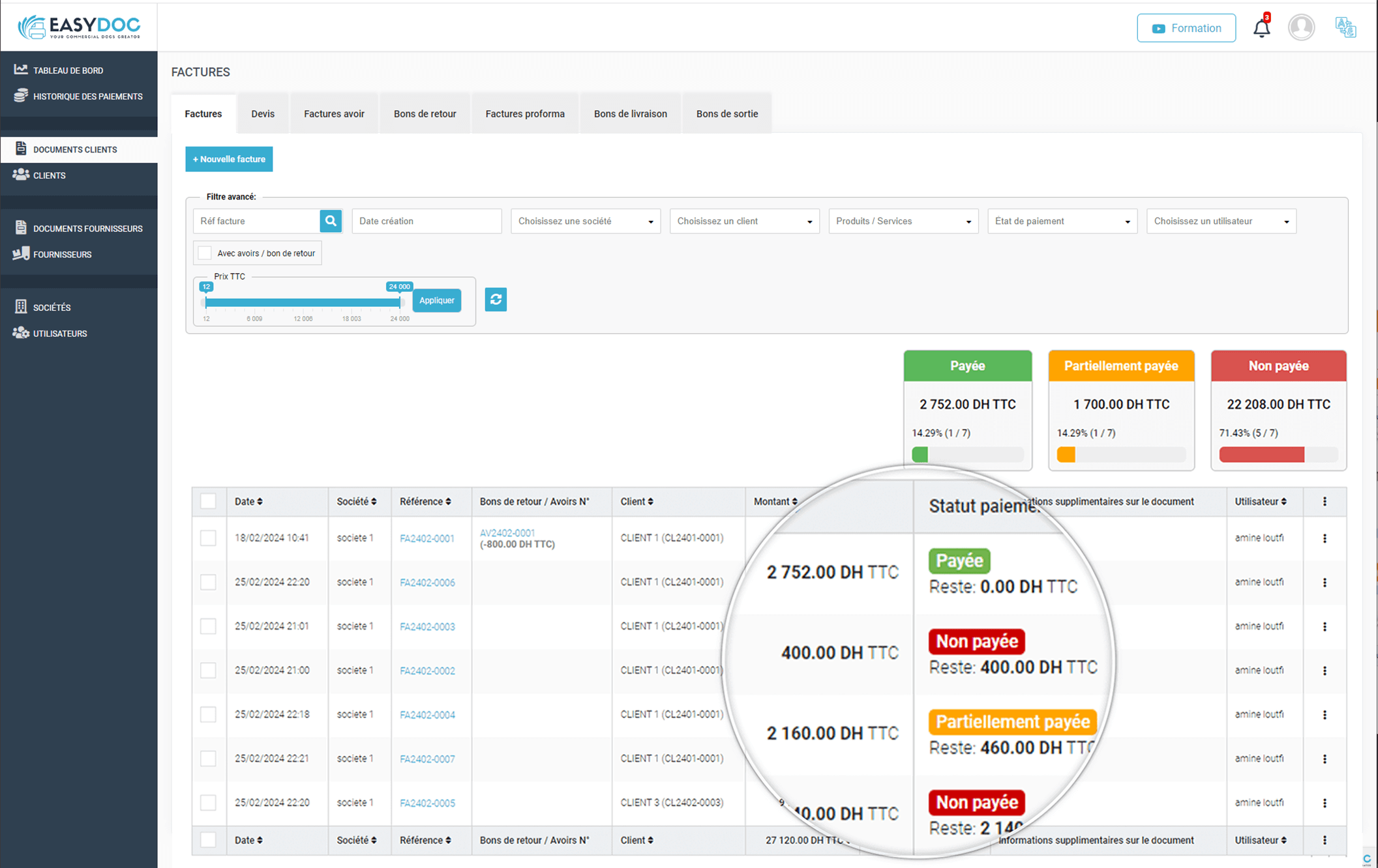 EasyDoc | Logiciel de facturation Maroc 100% illimité